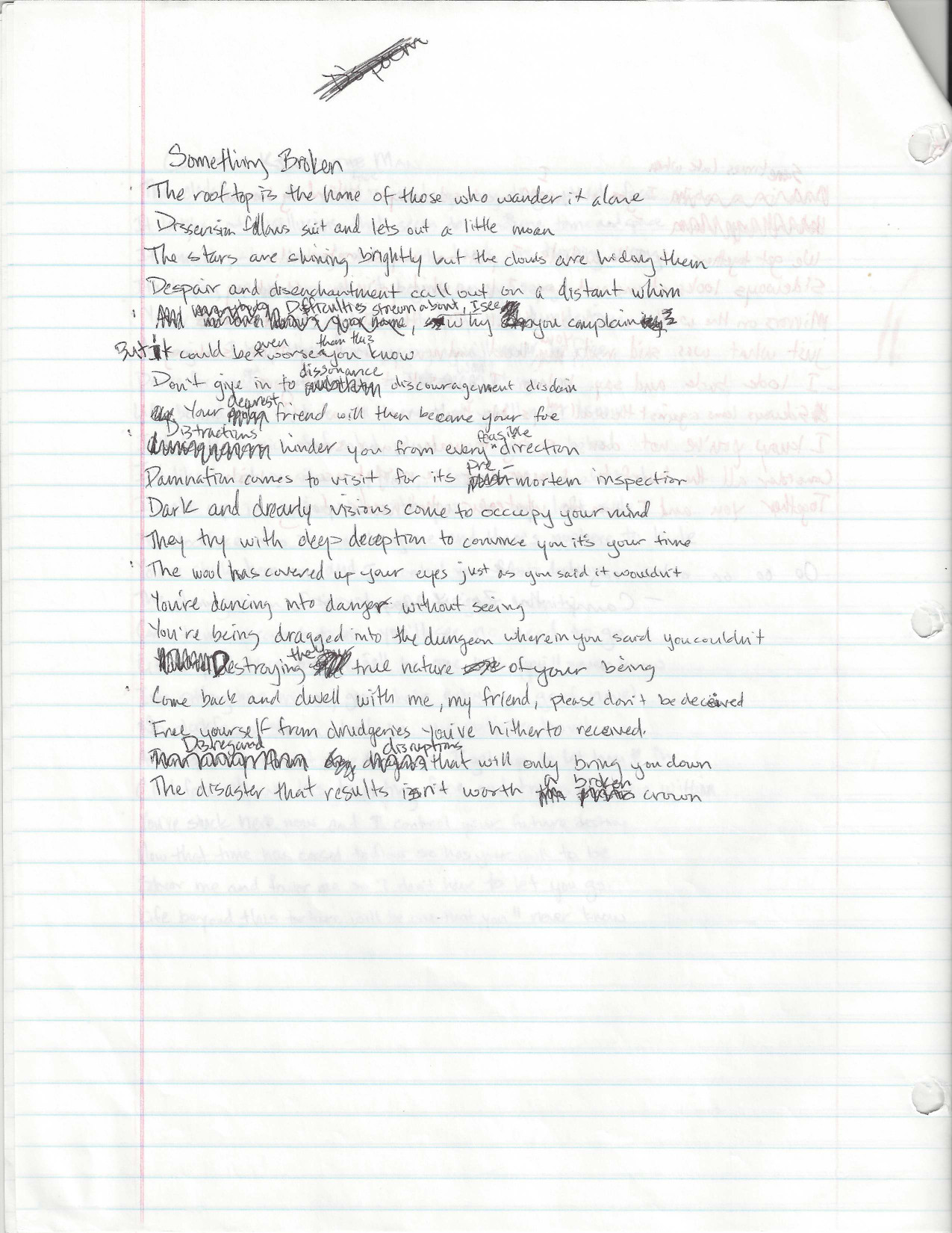 Poetism Commentary: “Something Broken” | blog | grassmonk.net